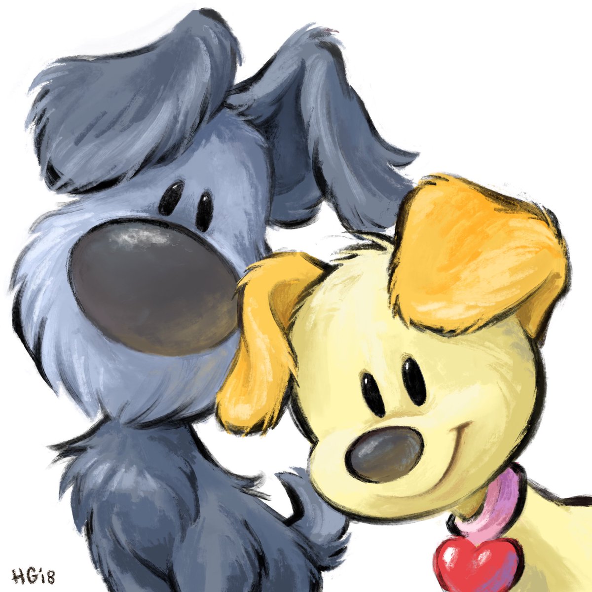 「Off-model Woozle & Pip, train/bus dr」|Henrieke Goorhuisのイラスト