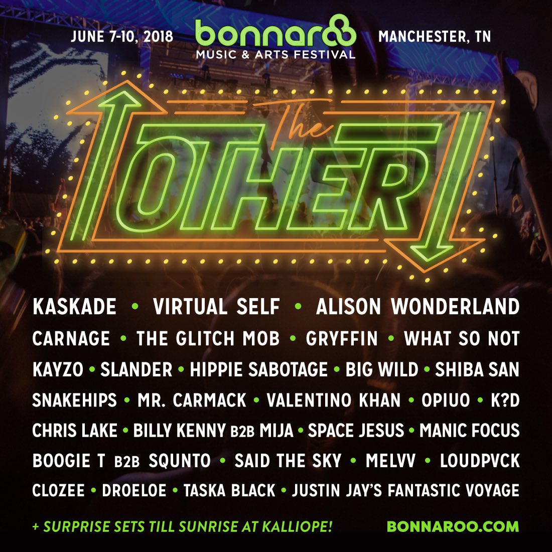 Bonnaroo Reveals EDM Lineup for "The Other" Stage