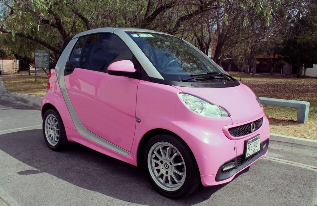 Pink Smart Car