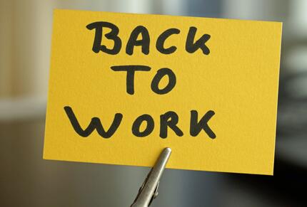 Get Back To Work Sign