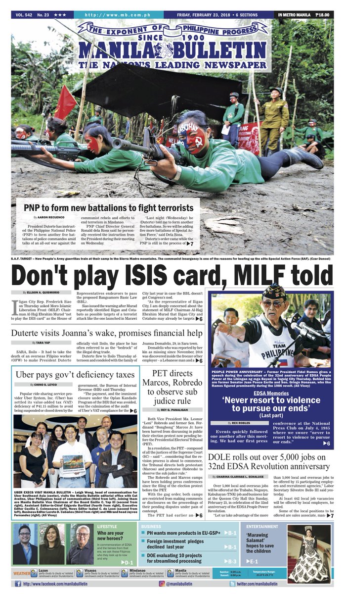 Manila Bulletin: Latest news, Breaking headlines and Top stories ...