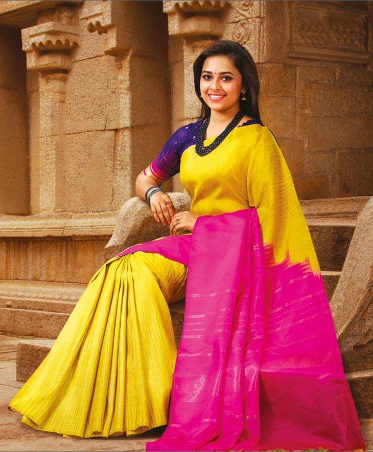 Sri Divya In Silk Saree