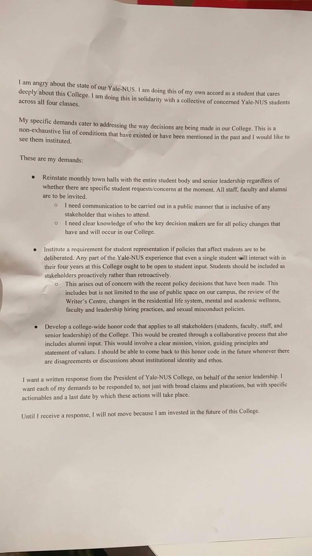 College Acceptance Letter Yale