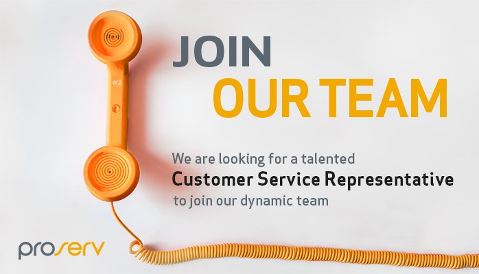 Proserv on Twitter: "Are you passionate about delivering great #customerservice? We're looking ...