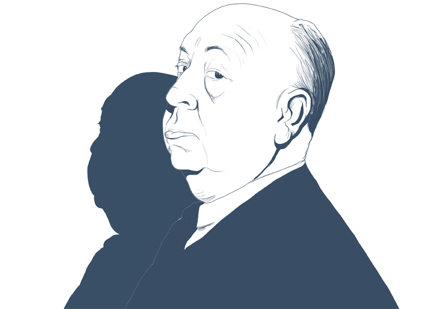 Alfred Hitchcock Profile Sketch