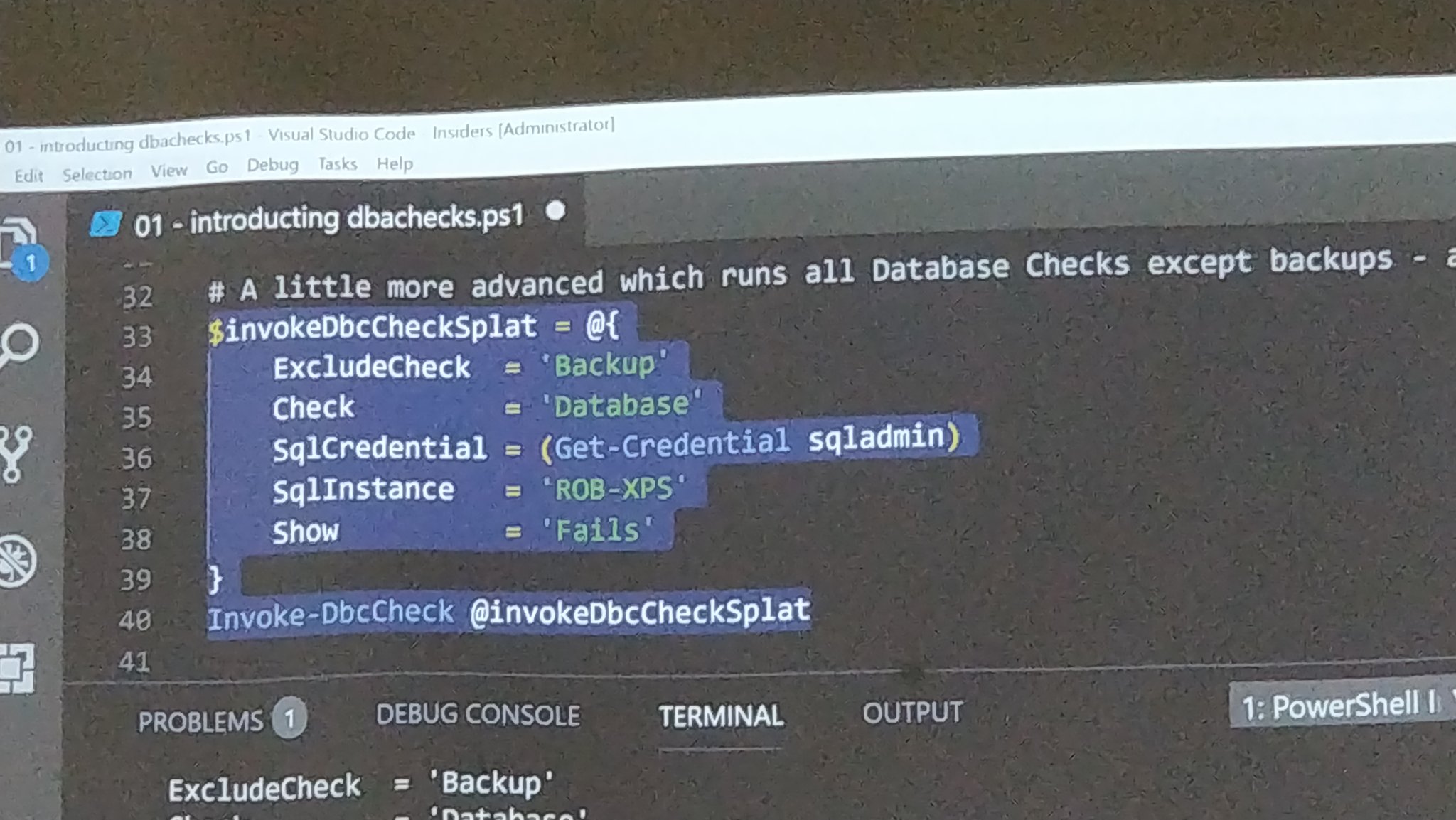 Easily Splatting PowerShell with VS Code