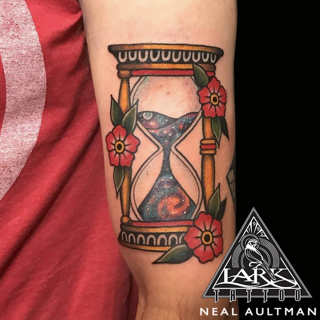 Red Hourglass Tattoo