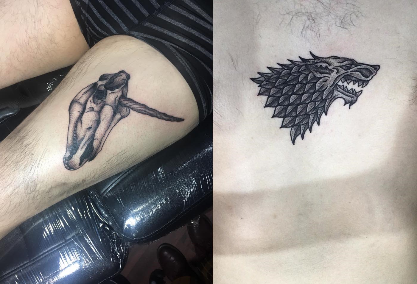 Stark Wolf Tattoos My New Direwolf Tattoo... Winter Is Coming