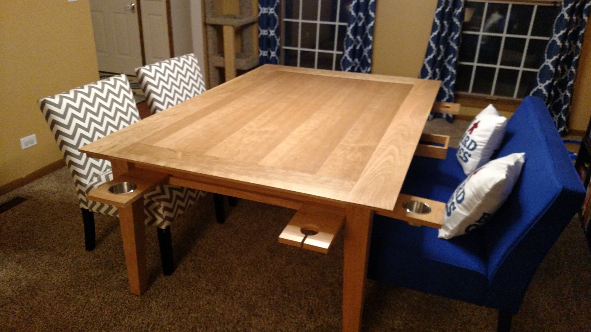 McFadden Tables on Twitter: "Darwin's redesigned Cherry Table with Navy Velvet https://t.co ...