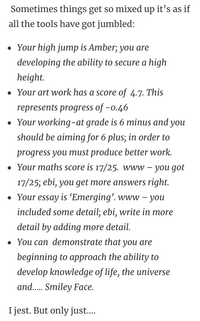 Tom Sherrington on Twitter: "I’m cornering the market in hilarious assessment gags. # ...