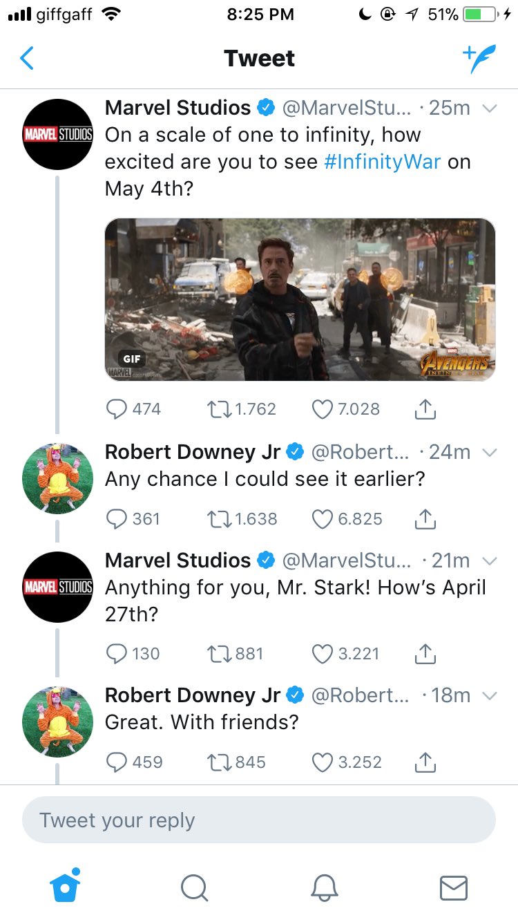 Robert Downey Jr Twitter