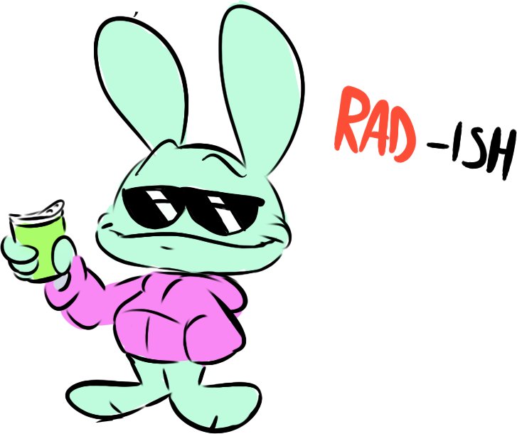 「tried some more expressions on radish since i always draw hi」Toonyの漫画