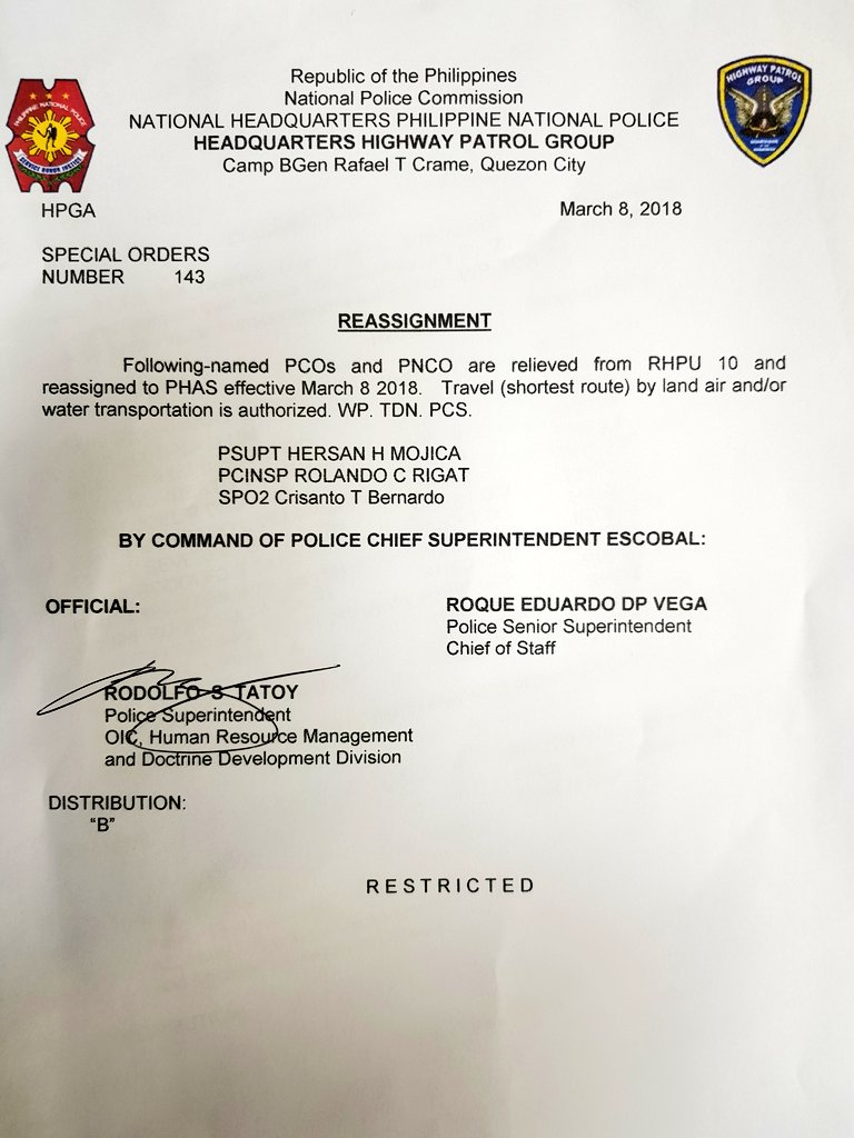 PNP-Highway Patrol Group Director C/Supt. Arnel Escobal Orders the ...