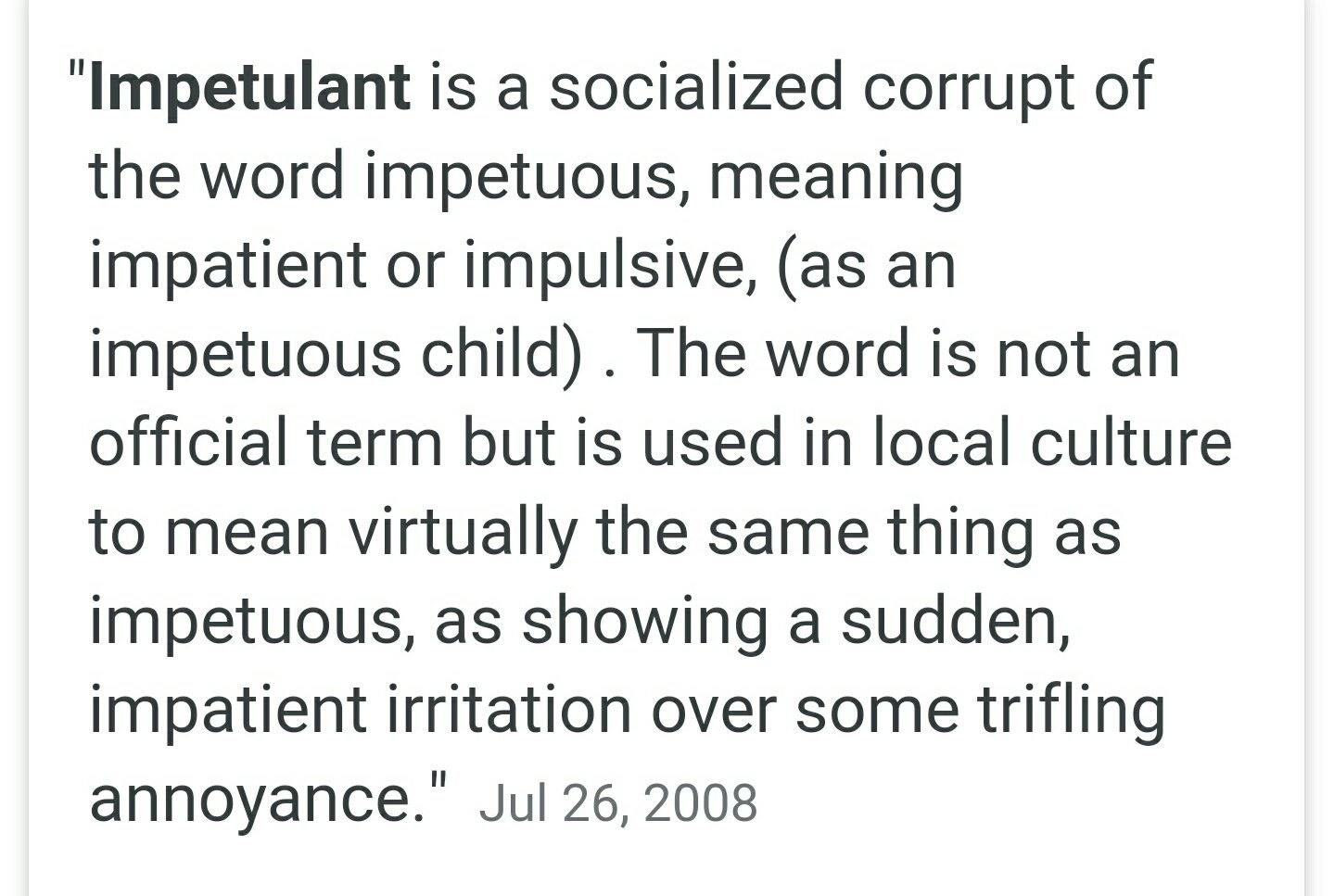 Impetuous Definition