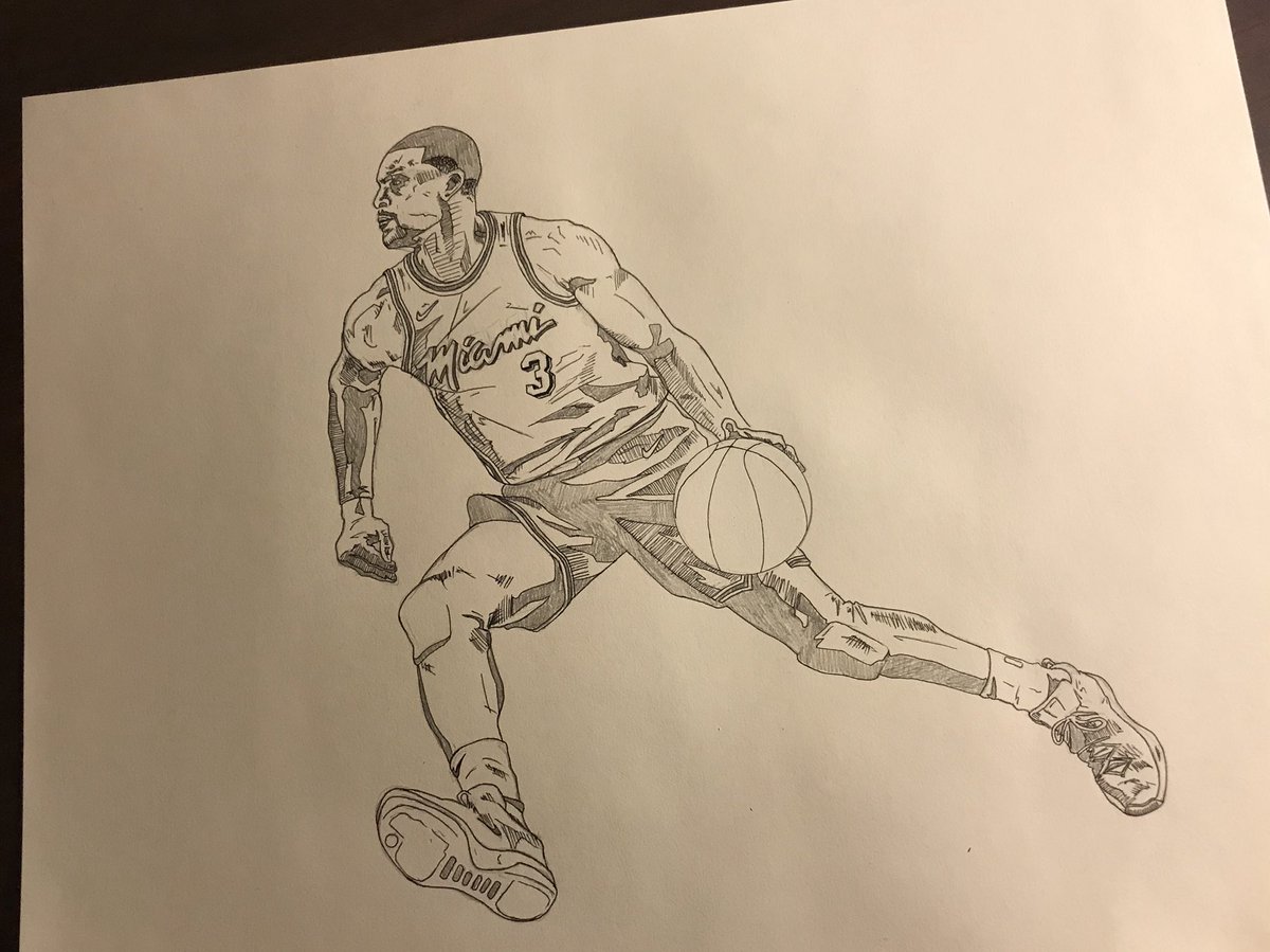 Pencil Drawings Of Dwyane Wade