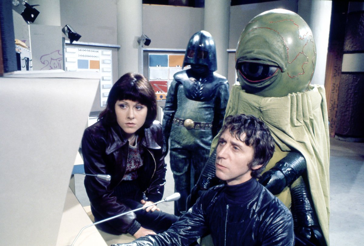 OTD 1974: The Monster of Peladon first aired. Pictured are Elisabeth ...