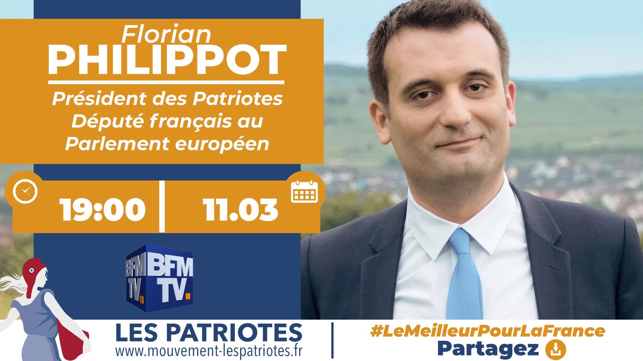 Florian Philippot on Twitter: "A ce soir 19h ! ↘️…