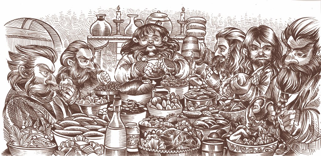 The Hobbit Dwarves Drawing