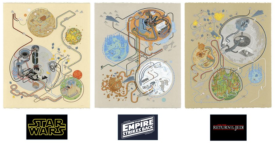 Star Wars Map Poster