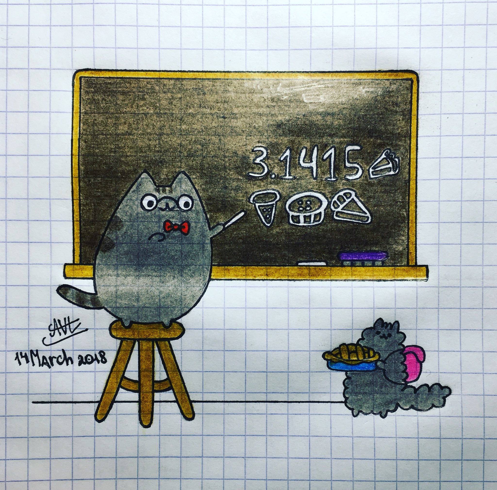 Pusheen Cat Math