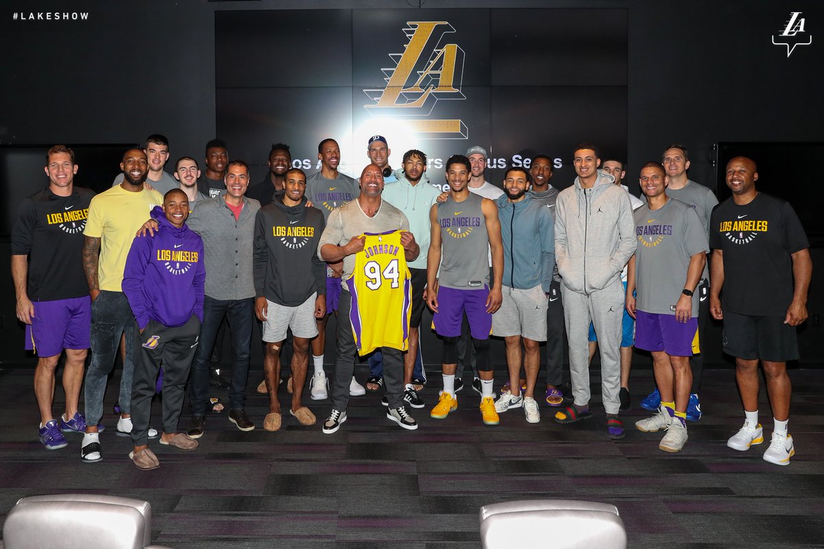 Dwayne Johnson with the Los Angeles Lakers : r/tall