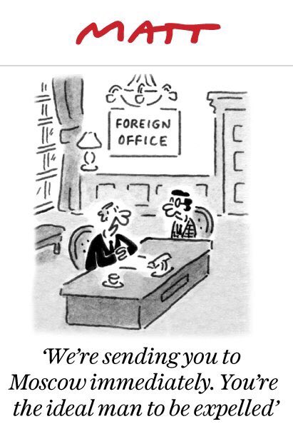 The Telegraph Matt Cartoon - Moscow Expulsion : r/ukpolitics