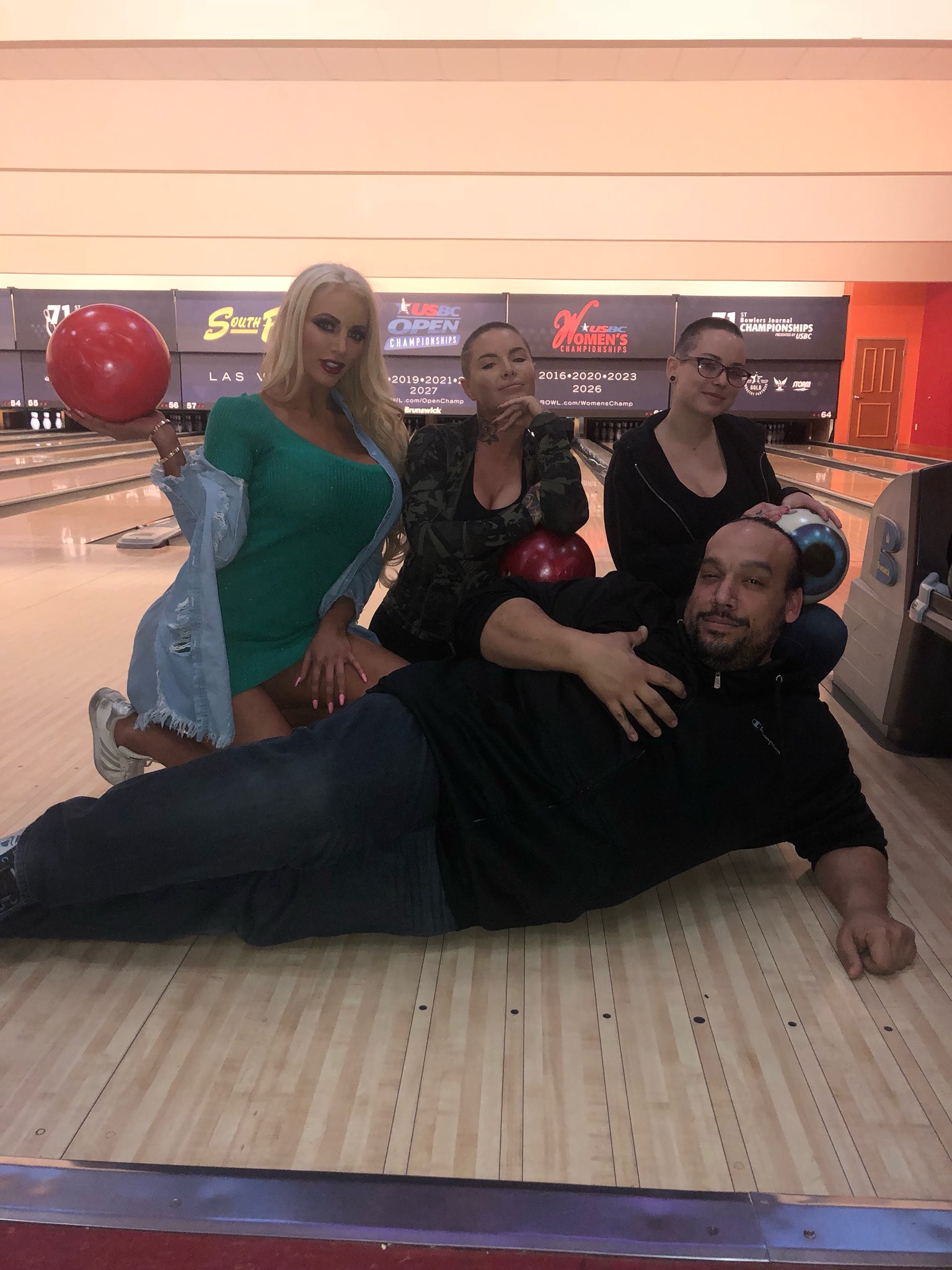 Nicolette Shea on Twitter: "I’d say Marcos is one lucky man🤣 bowling ...