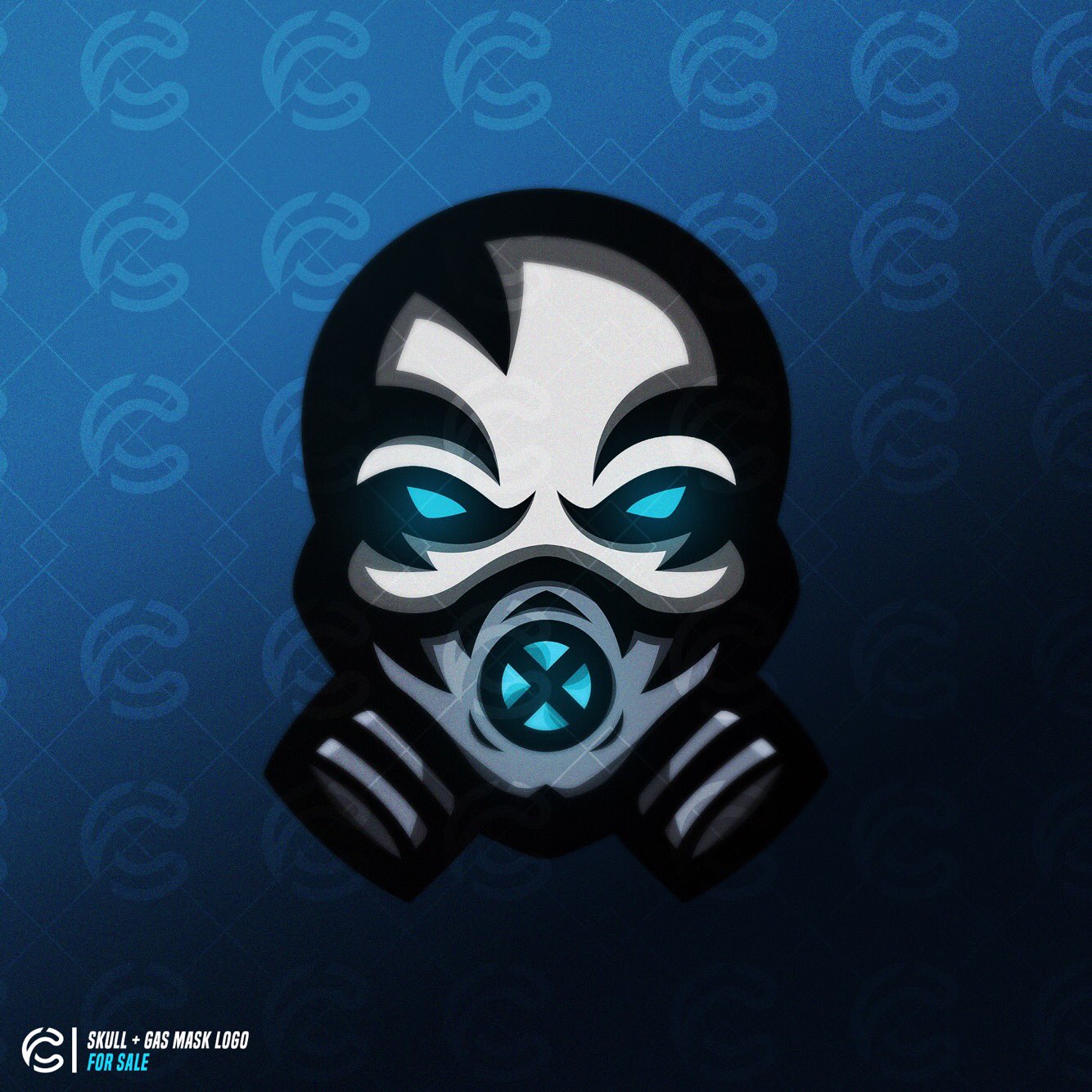 Skull Gas Mask Logo