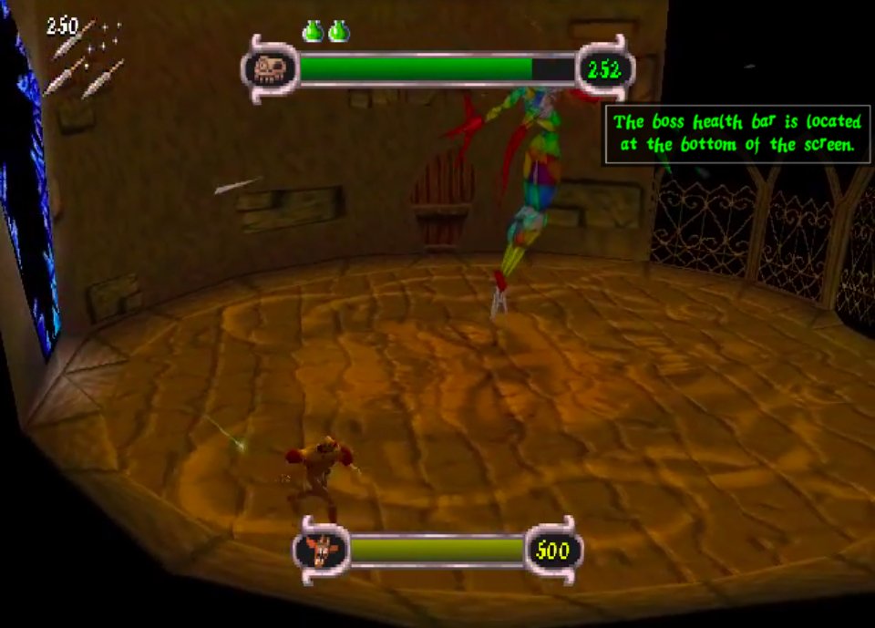 "The Boss Health Bar is located at the bottom of the screen." New low ...