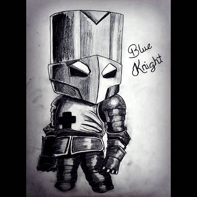 Castle Crashers Blue Knight Drawing