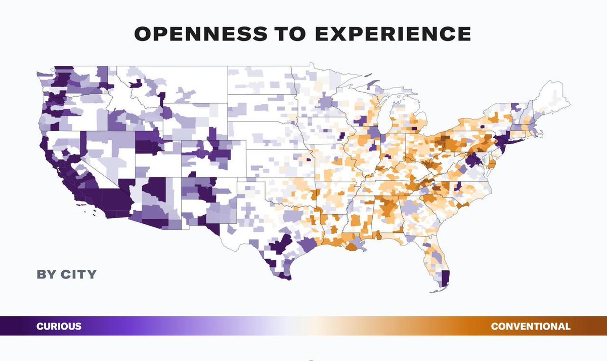 Openness to Experience - Regional Personality Map (vs, statistics ...