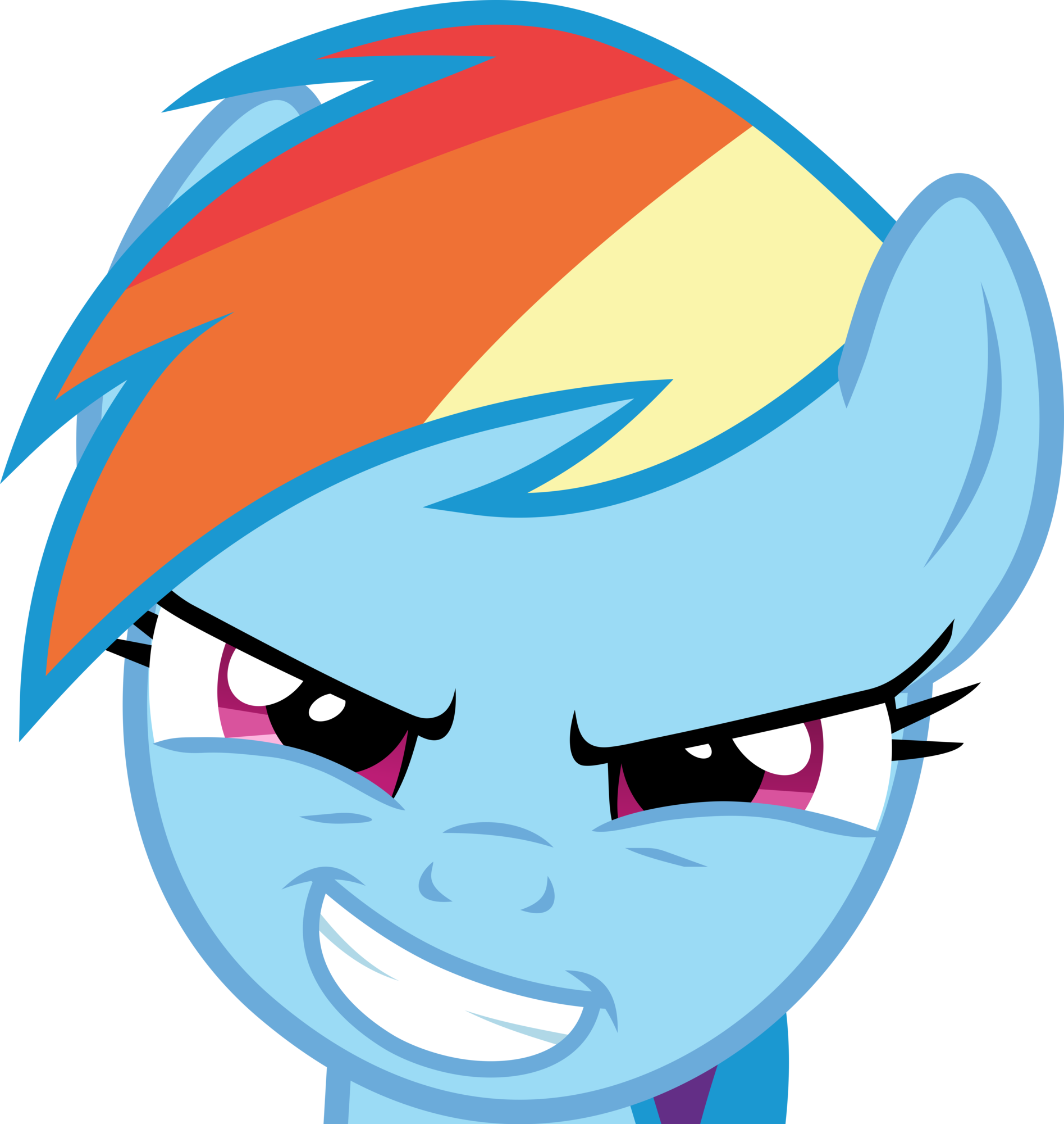 Angry Rainbow Dash Vector