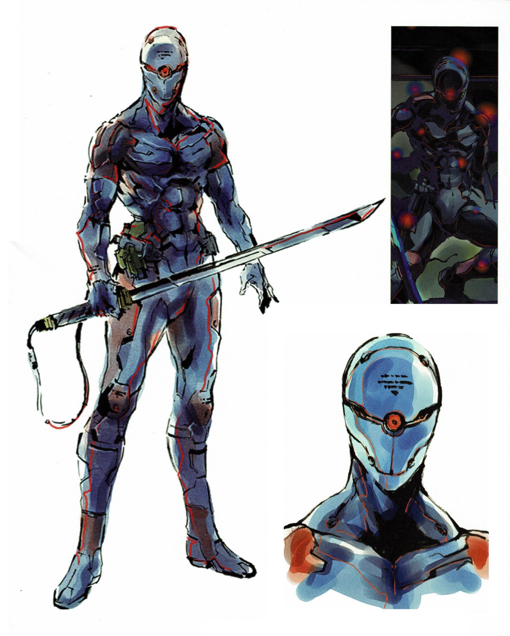 Concept Art Ninja Cyborg Metal Gear Solid: Portable Ops Concept Art