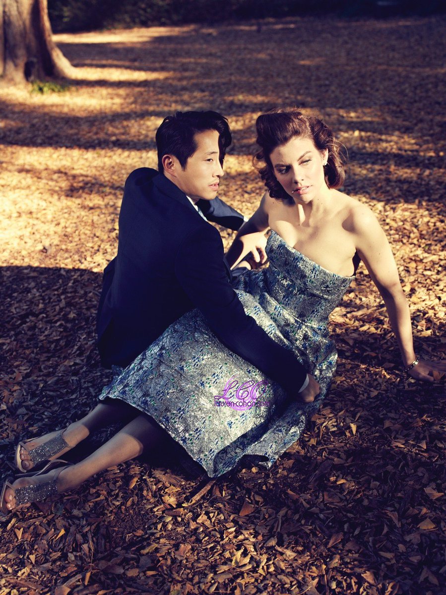 Steven Yeun And Lauren Cohan Photo Shoot