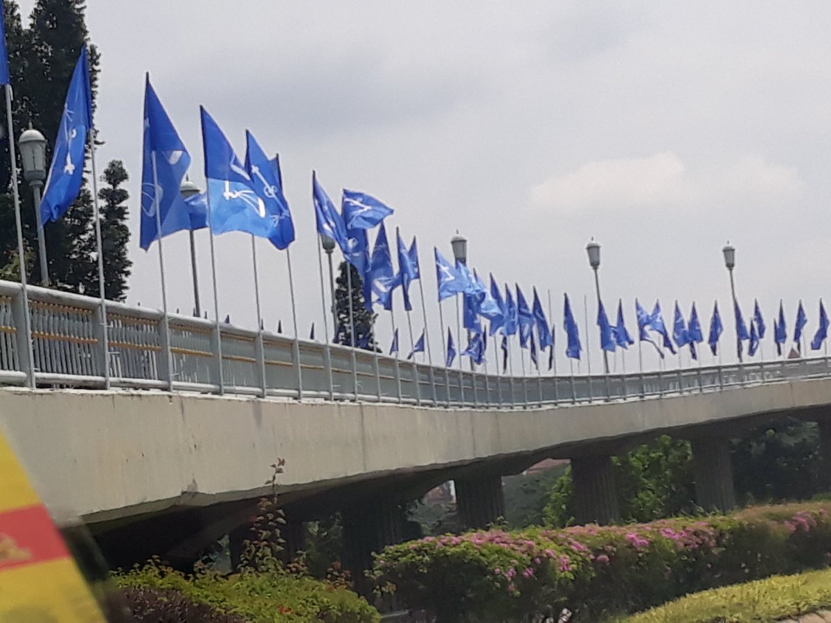 BN have put up flags and post already