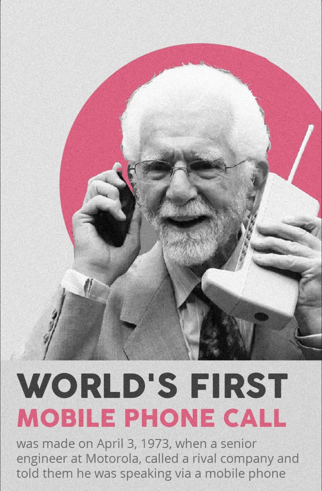 Let's stay Indoor INDIA on Twitter: "World's first mobile phone call was made on April 3, 1973 ...