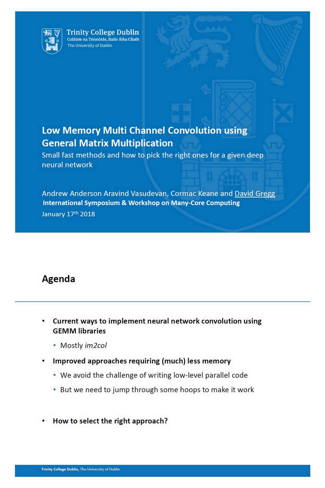 OGAWA, Tadashi on Twitter: "=> Low Memory Multi Channel Convolution using General Matrix ...