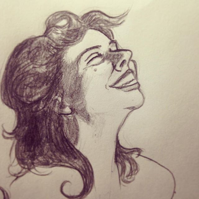 Excited Face Drawing