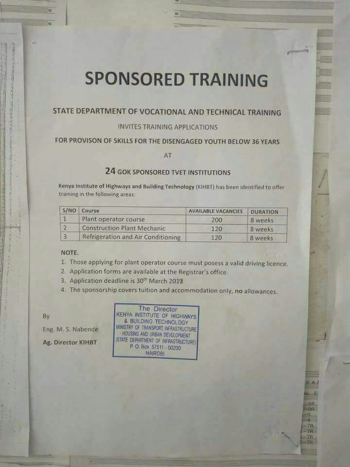 KIHBT Having 440 Full Sponsored Scholarships To All Disengaged Youths ...