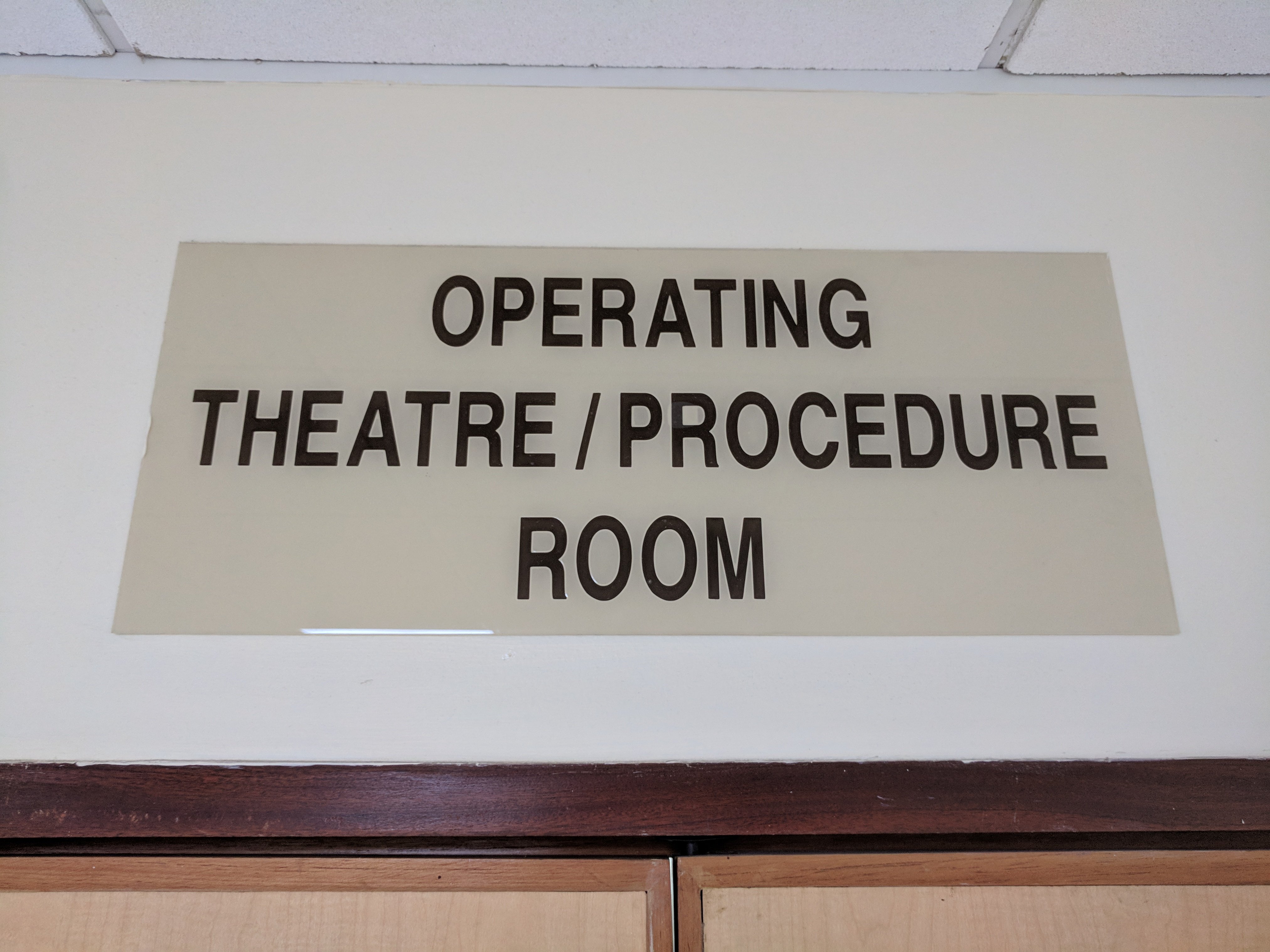 Operating Room Sign