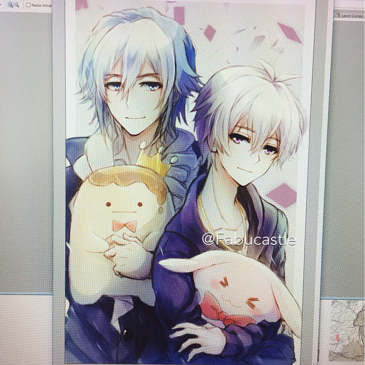 「Some FGO doodles from my IG. Merlin and Fou might be finishe」Fabucastleの漫画