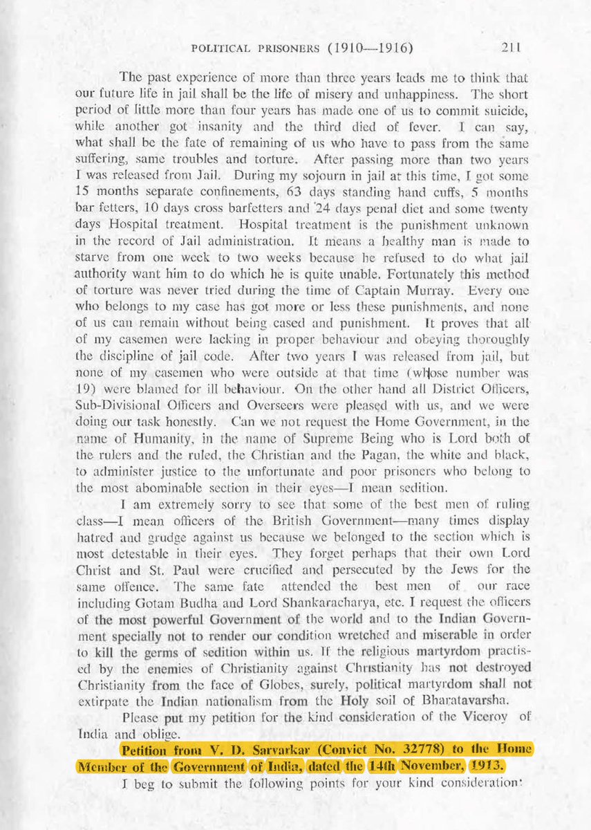 THREAD: This thread is about so-called “mercy petitions” of Vinayak ...