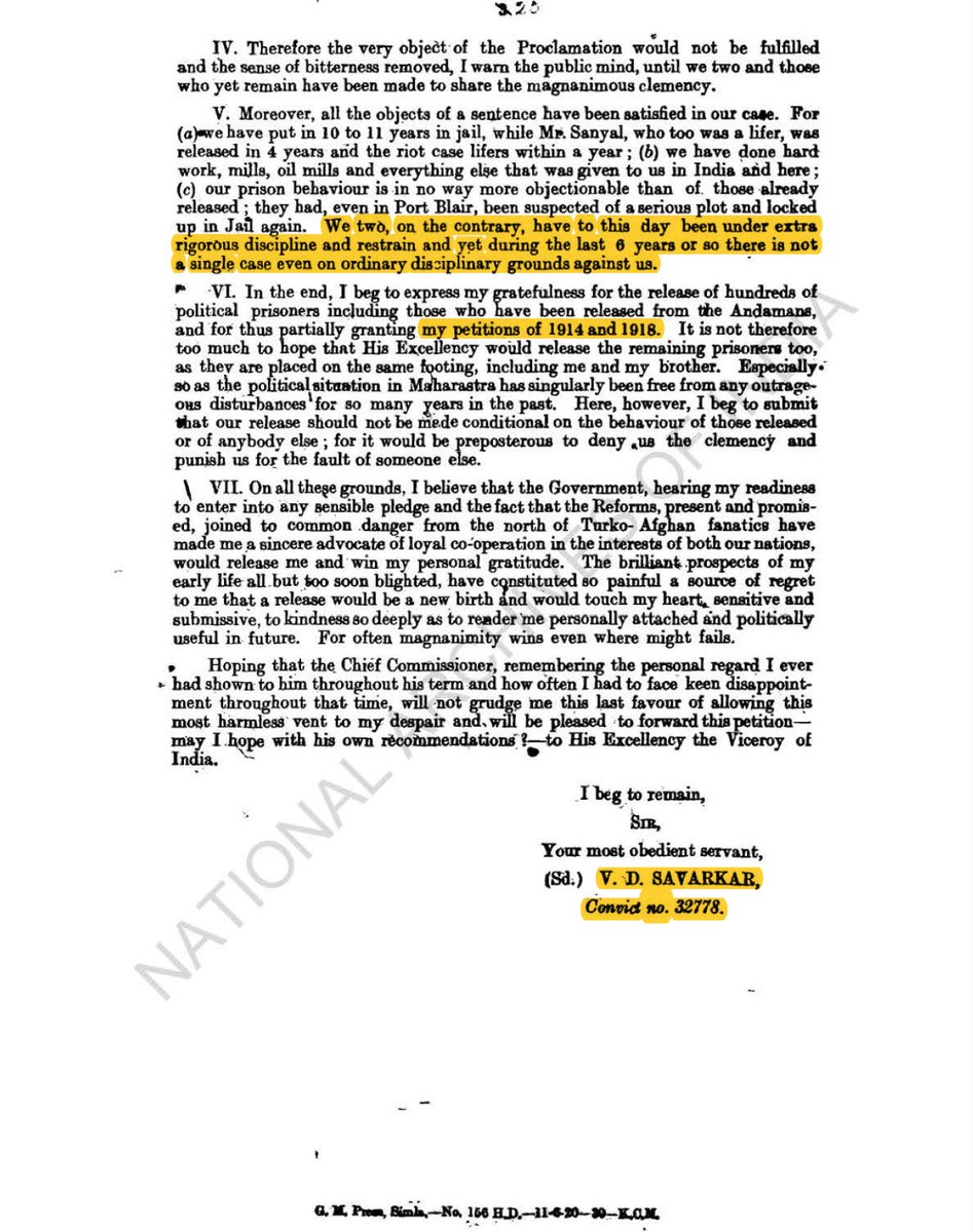 THREAD: This thread is about so-called “mercy petitions” of Vinayak ...