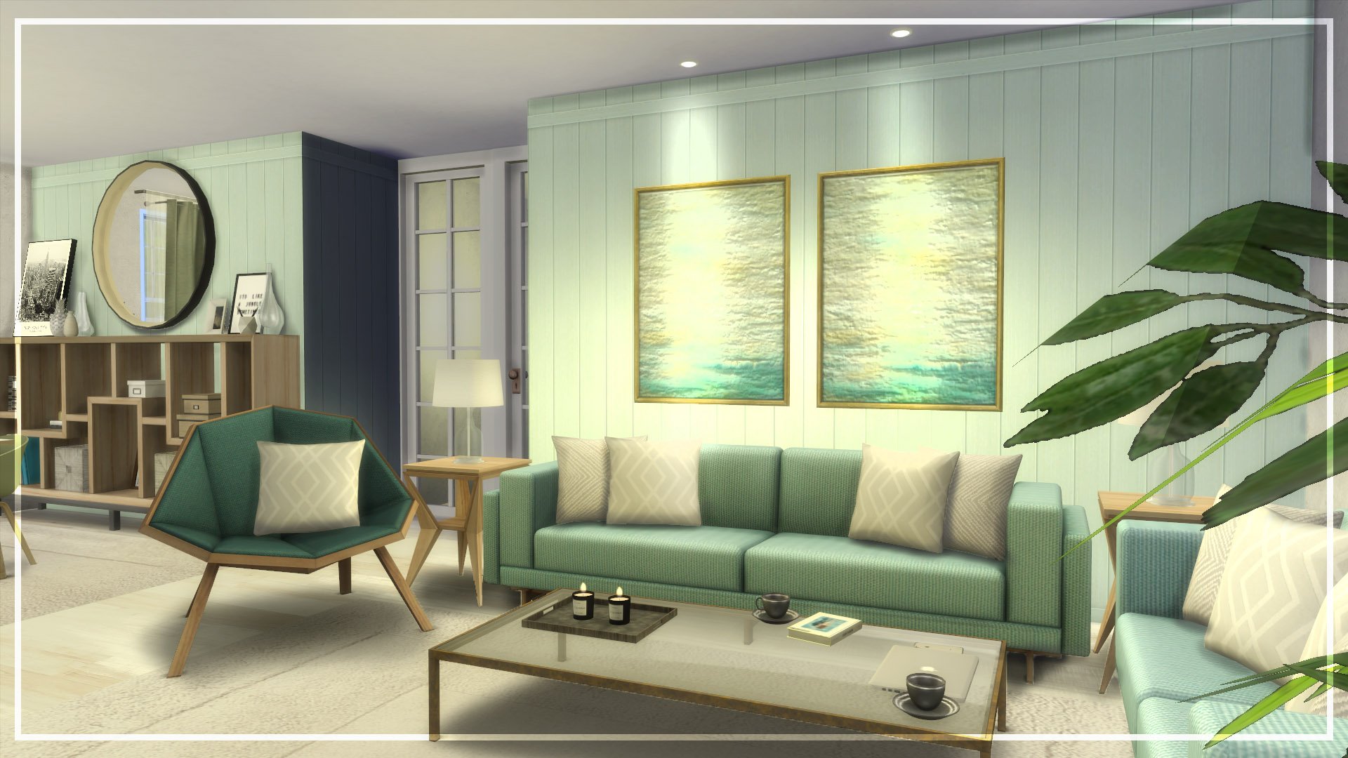 Mint Living Room Sims 4