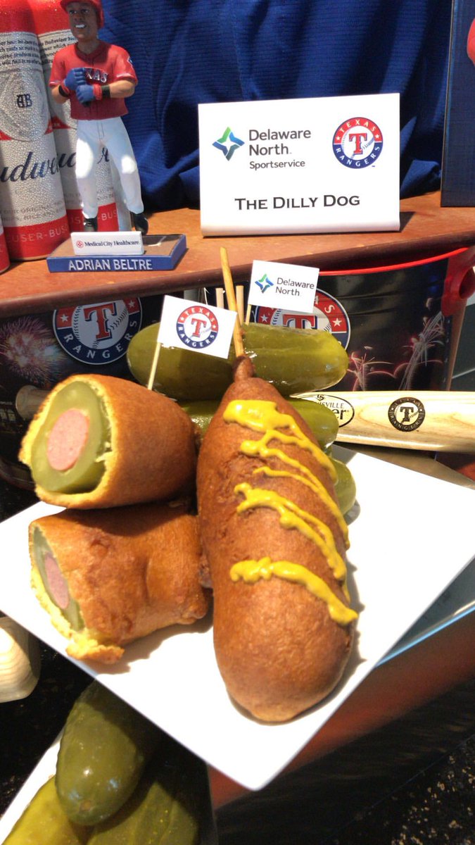 These pickle corn dogs that the Texas Rangers are selling look ...