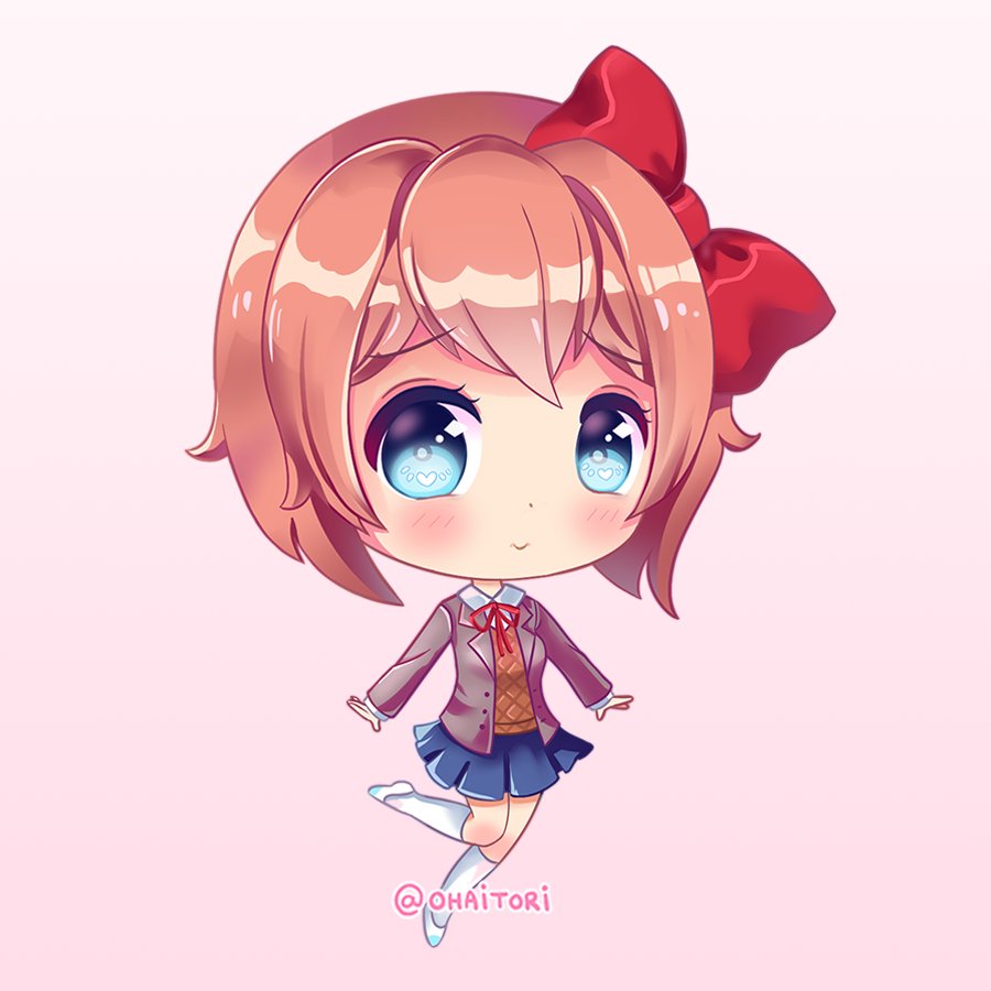 Chibi Cinamon Bun is the cutest and she knows it : DDLC