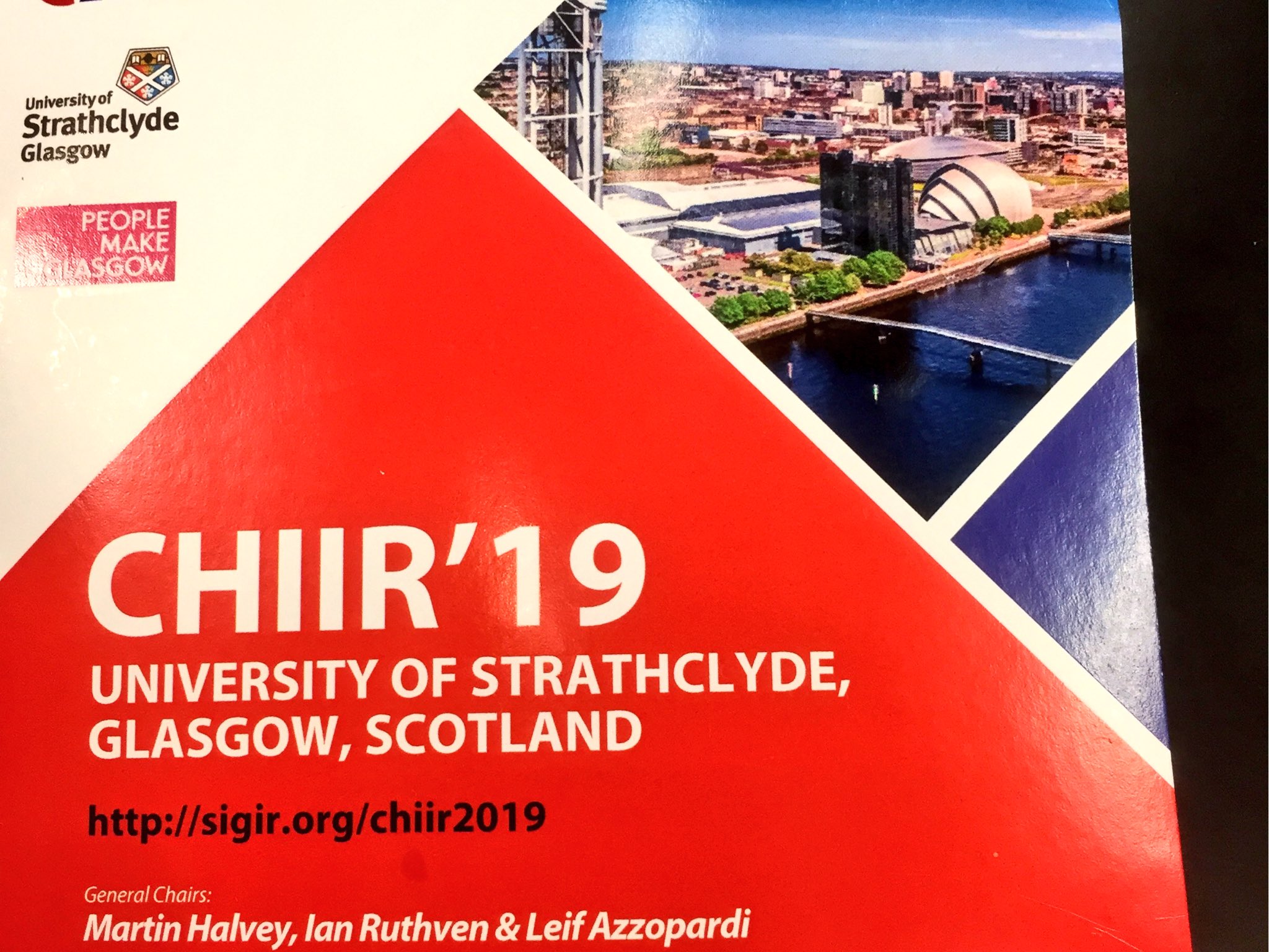 Leif Azzopardi on Twitter: "We are holding ACM CHIIR conference on human information interaction ...