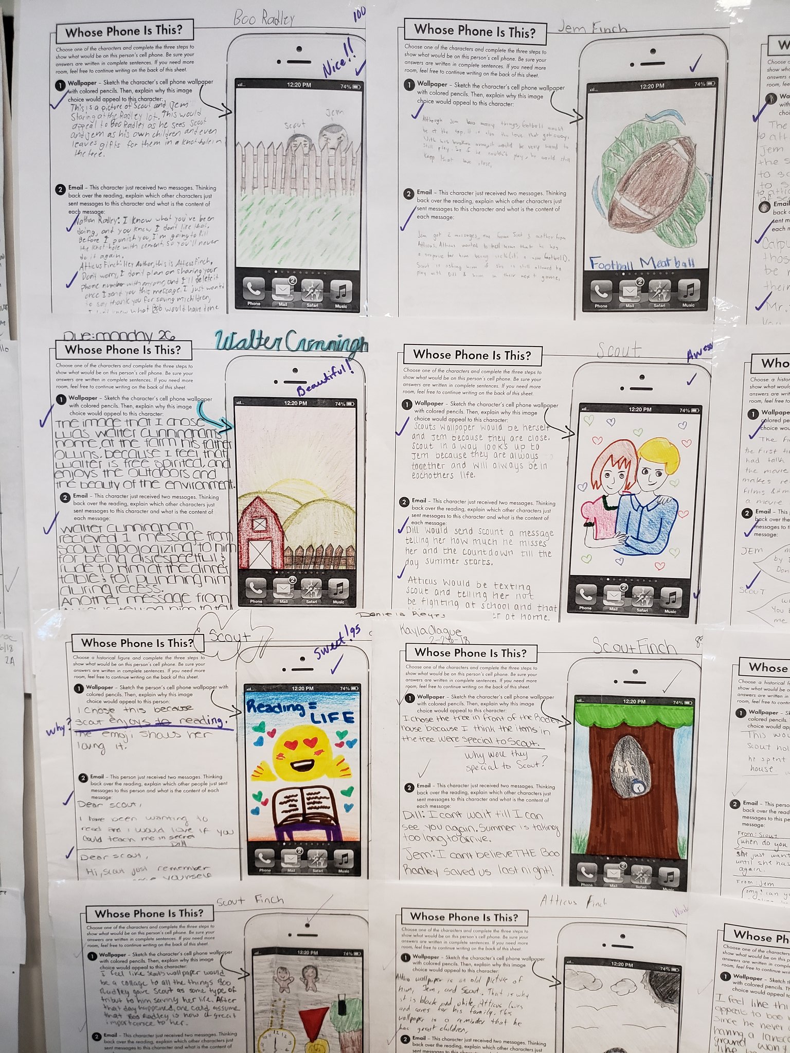 Characterization Worksheet To Kill A Mockingbird To Kill A Mockingbird