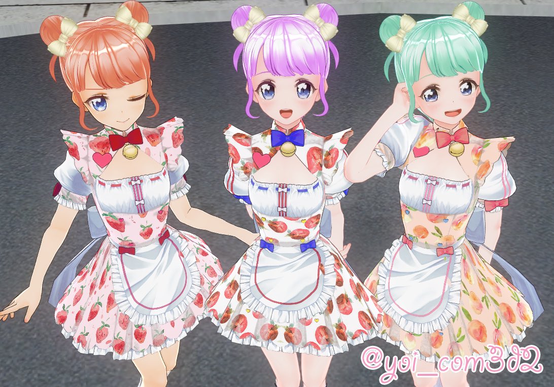 よいこ on Twitter: "ほい！フルーツめいど全6種、かんせーです。あっぷろーどの準備にとりかかります。 #com3d2 #cm3d2 #カスタムオーダーメイド…