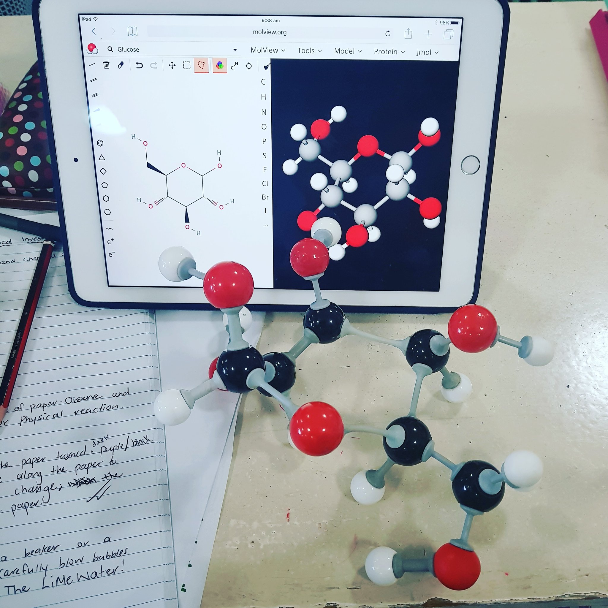 Glucose Molecule Model Project Students In Mrs. Gazzara's Honors